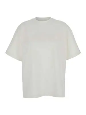 JIL SANDER Crewneck T-shirt With Tonal Logo - Multicolor