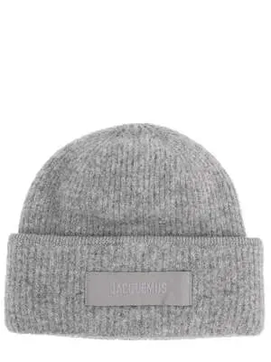 Jacquemus The Cap In Grossgrain - Gray