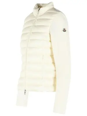 Moncler Padded Virgin Wool Cardigan With Ivory Zip