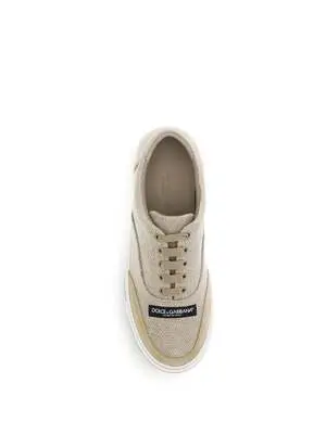 Dolce & Gabbana Dg Sailing Linen Sneakers - Cream