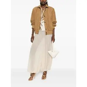Saint Laurent Suede Jacket - Cream