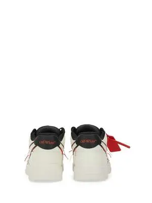 Off-White Leather Lace-up Sneakers - White