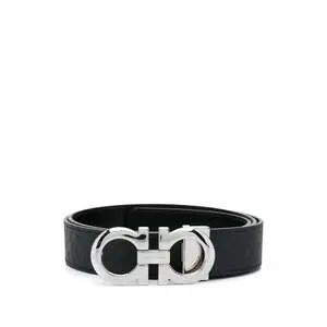 FERRAGAMO Gancini Buckle Belt - Black