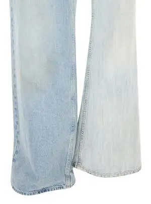Balenciaga Fifty-fifty Asymmetrical Denim Jeans - Multicolor