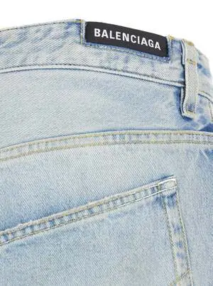 Balenciaga Fifty-fifty Asymmetrical Denim Jeans - Multicolor