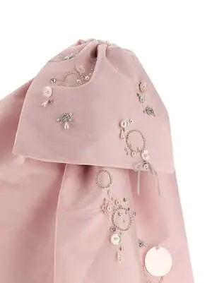 Bernadette Winnie" Mini Dress With Bow And Jewel Embellishments