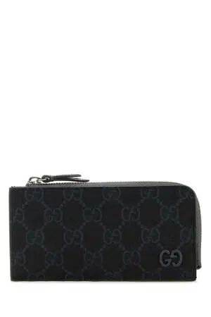 Gucci Gg Fabric And Leather Card Holder - Multicolor