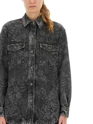 GOLDEN GOOSE Ollie Boyfriend Shirt With Laser Flowers