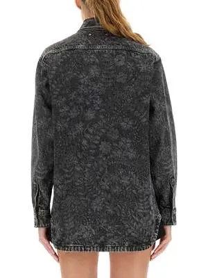 GOLDEN GOOSE Ollie Boyfriend Shirt With Laser Flowers
