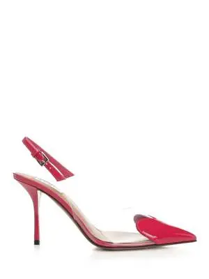 Alaïa Le Coeur Patent Leather Slingback Pumps - Red