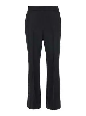 Gucci Flared Wool Pants With Logo Detail - Multicolor