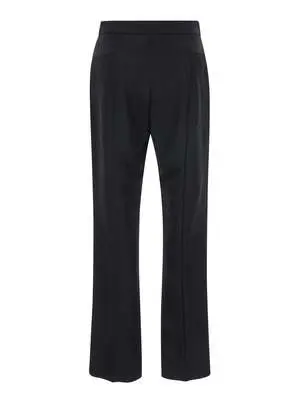 Gucci Flared Wool Pants With Logo Detail