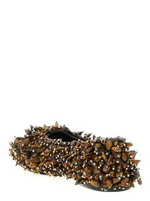 Dries Van Noten Embellished Beaded Ballet Flats