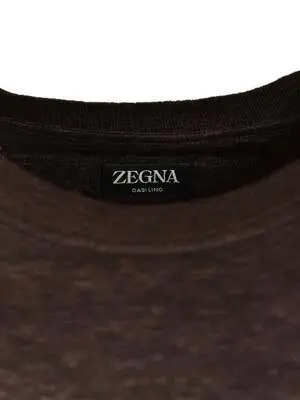 Zegna Linen T-shirt - Brown