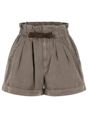 Isabel Marant Étoile Nirma Cotton And Linen Shorts - Brown