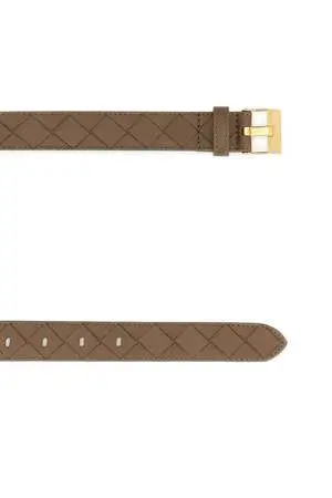 Bottega Veneta Mud Leather Watch Belt - Brown