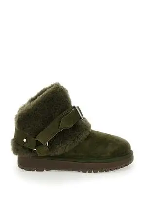 Burberry Suede And Shearling Ankle Boots - Multicolor