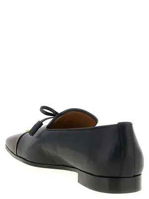 Valentino Garavani Two-tone Kid Leather Loafers With Vlogo Signature - Black