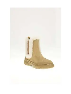 Dior Tan Suede And Shearling Boots