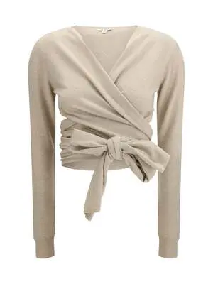 Alaïa Alaïa Wrap Top Cream
