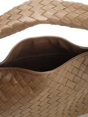 Bottega Veneta Hop Intreccio Small Hobo Bag - Brown