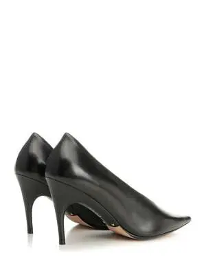 Balenciaga Leather Asymmetrical Toe Pumps - Black