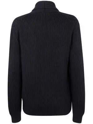 TOM FORD Ribbed Shawl Collar Double-breasted Cardigan