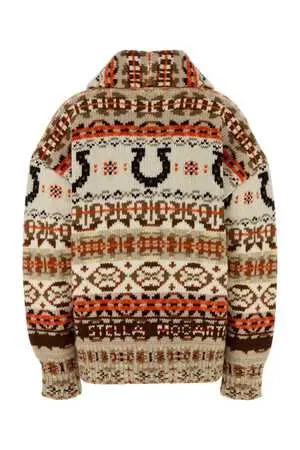 Stella McCartney Embroidered Wool Fair Isle Oversize Cardigan - Multicolor