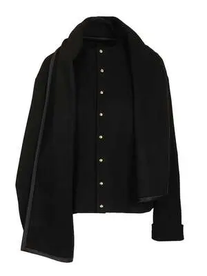 Celine Wool Jacket With Removable Scarf
