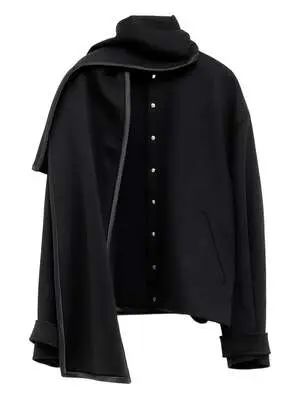 Celine Wool Jacket With Removable Scarf
