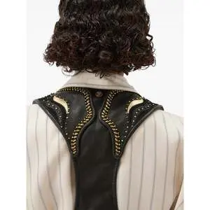 Versace Leather Embellished Vest