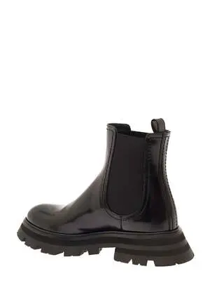 Alexander McQueen Black Leather Chelsea Boots - Multicolor