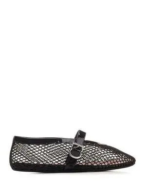Alaïa Mesh Strap Ballerina - Black