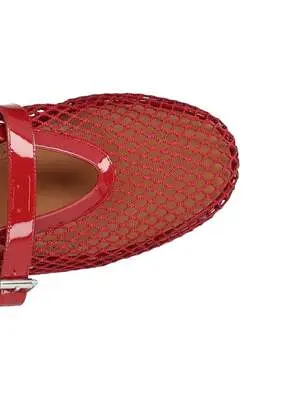Alaïa Mesh Strap Ballerina - Red