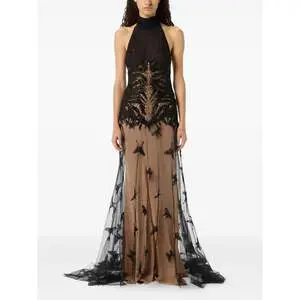 Blumarine Embroidered Tulle Gown