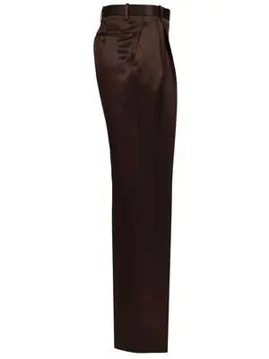TOM FORD Tailored Silk Trousers - Brown