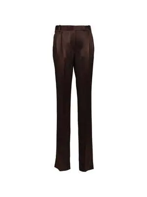 TOM FORD Tailored Silk Trousers - Brown