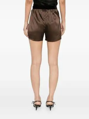 TOM FORD Silk Satin Boxer Shorts - Brown