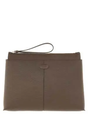 TOD'S Medium Document Holder - Brown