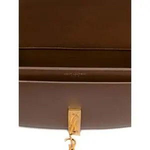 Saint Laurent Leather Tote Bag - Brown