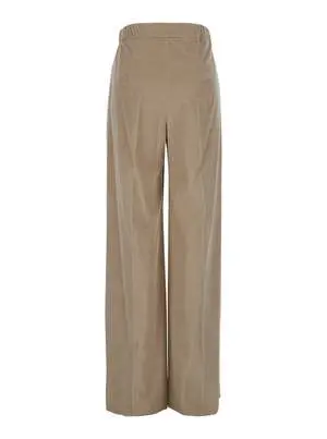 Max Mara Beige Corduroy Palazzo Pants - Multicolor