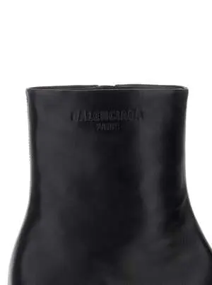 Balenciaga Leather Square Toe Ankle Boots - Multicolor