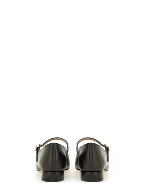 FERRAGAMO Mary Jane Maxi Gancini Shoes - Black