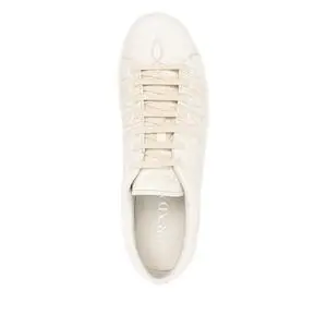 Prada Low-top Lace-up Trainers - Cream