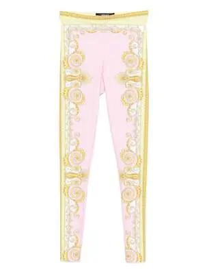 Versace Primavera Barocco Printed Leggings - Multicolor
