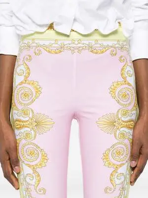 Versace Primavera Barocco Printed Leggings - Multicolor