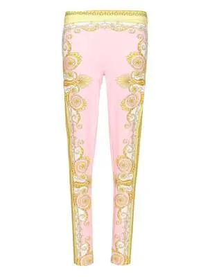 Versace Primavera Barocco Printed Leggings - Multicolor