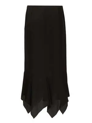 Valentino Garavani Crêpe De Chine Midi Skirt