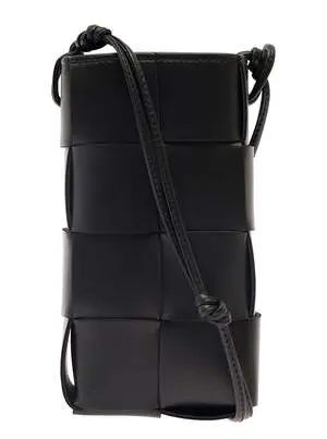 Bottega Veneta Intrecciato Nappa Leather Phone Pouch - Black