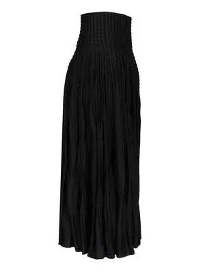 Alaïa A-line Flared Knit Skirt